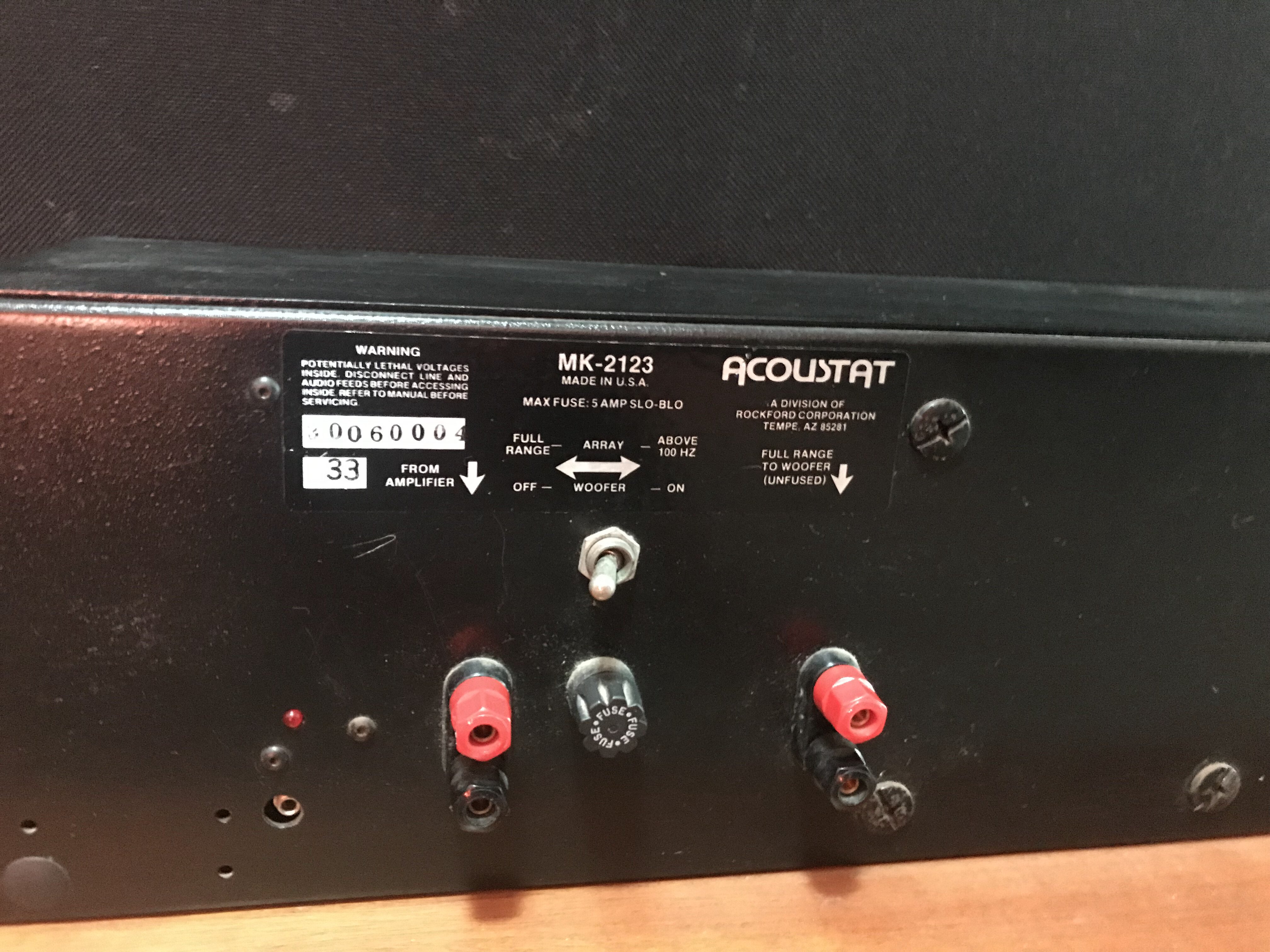 Acoustat Spectre 33 - Stereo, Home Cinema, Headphones Components ...