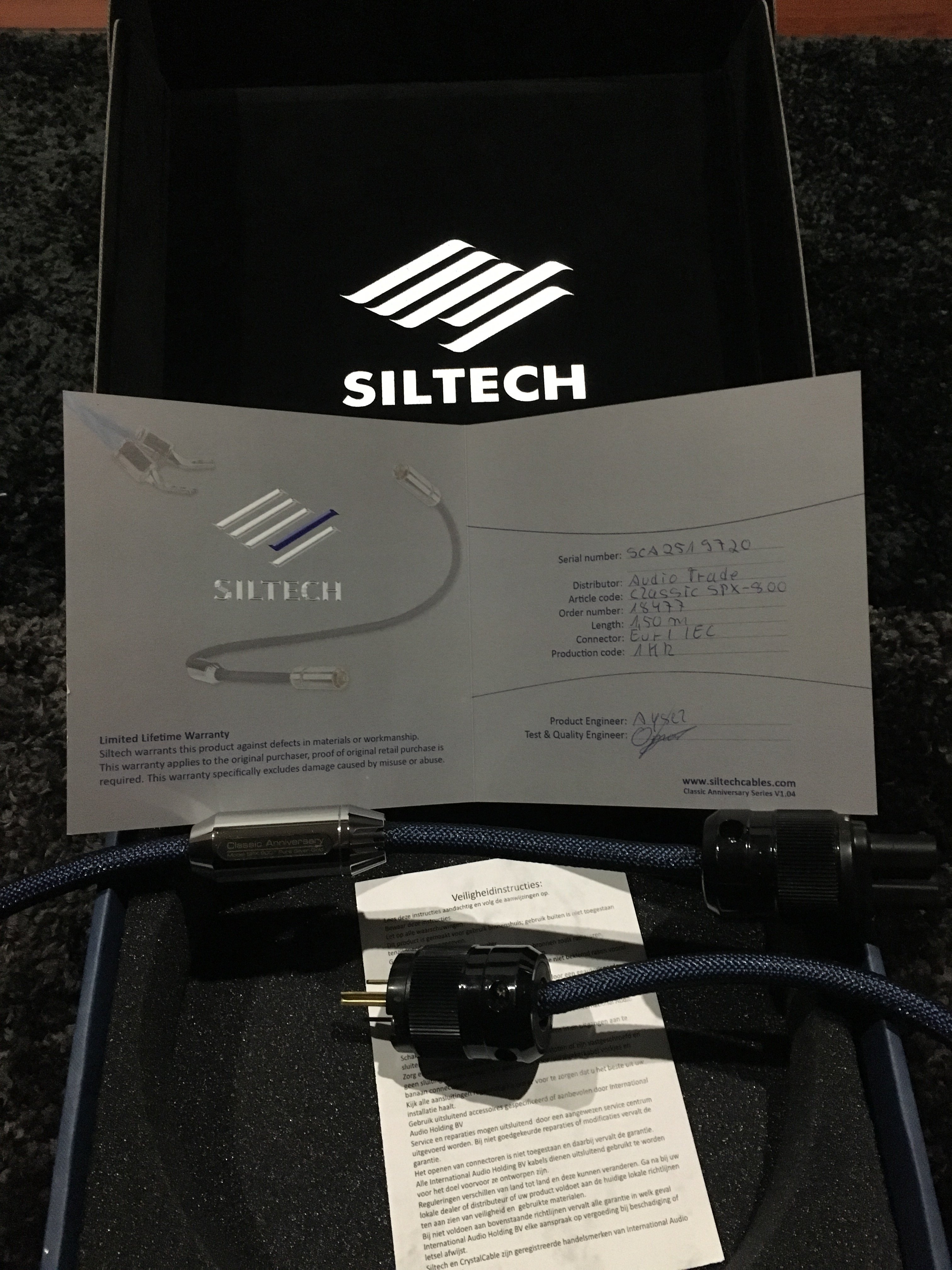 FS: Siltech SPX-800 1.5m Power Cable |﻿ Stereo, Home Cinema, Headphones ...