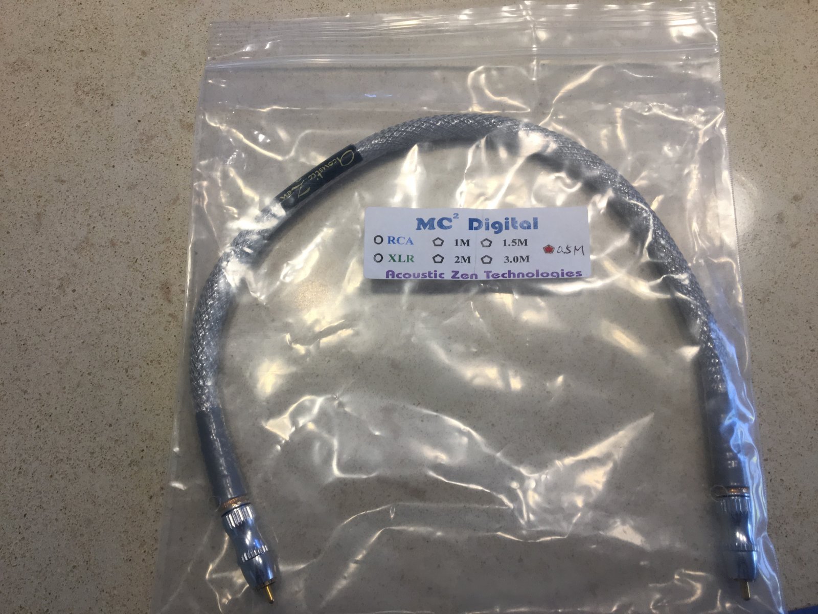 FS: Acoustic Zen MC2 Digital Cable - 0.5 m RCA Connectors - Stereo ...