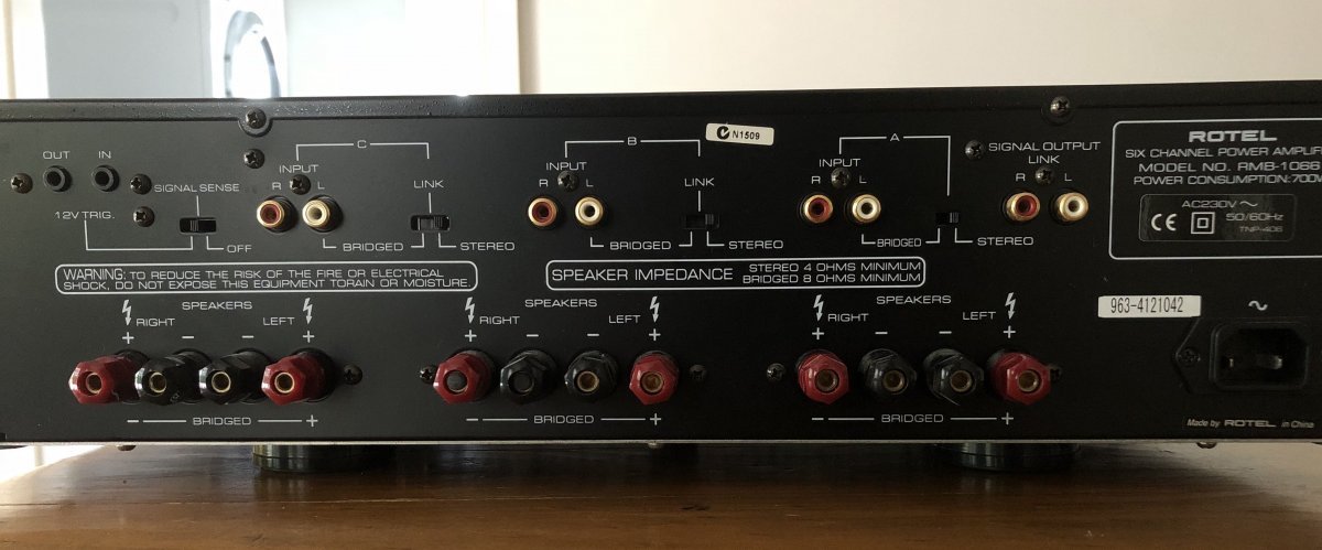 SOLD: Rotel 6 Channel Power Amp RMB-1066 - Hi-Fi and Cinema Cables ...