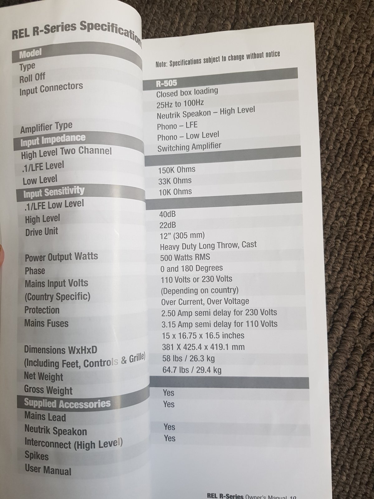 SOLD: FS: REL R505 12" Sub-bass system - Stereo, Home Cinema ...