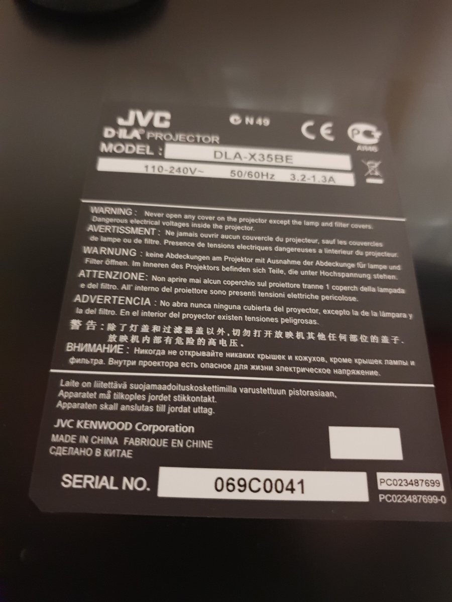 SOLD: FS: JVC X35 Projector - Hi-Fi and Cinema Cables & Accessories ...