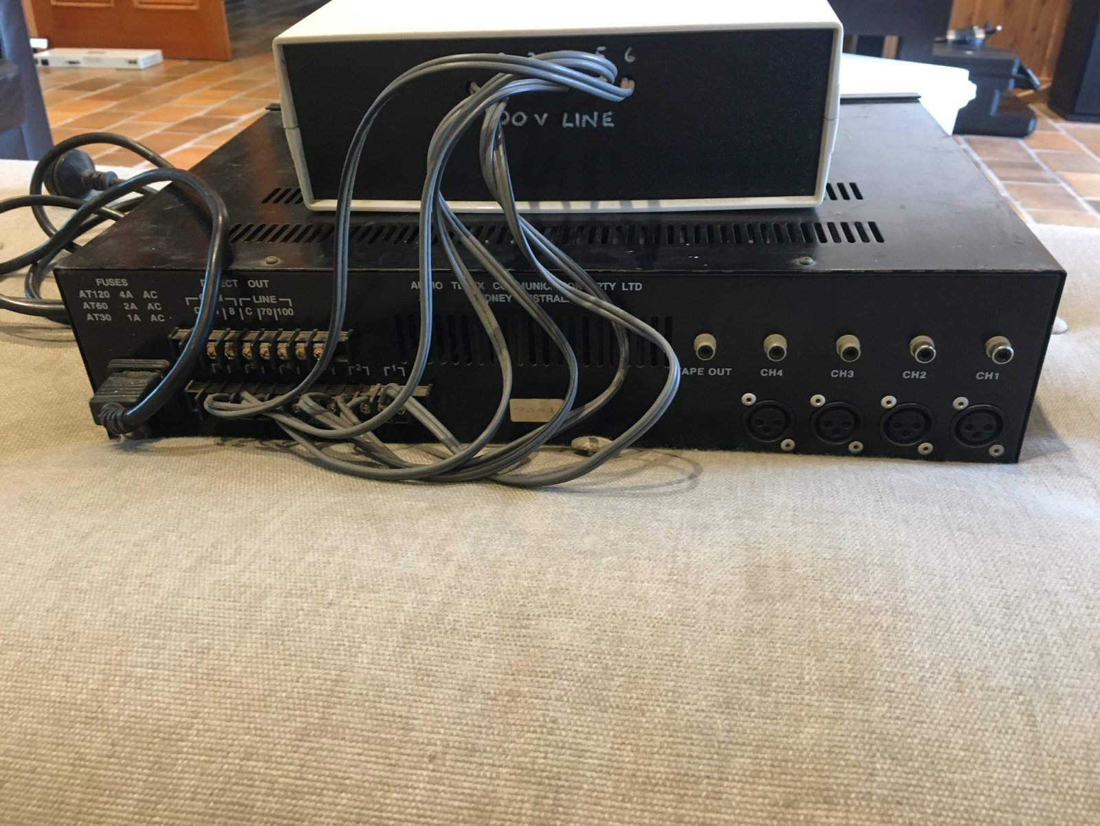 SOLD: FS: audio telex at120 6 sp4aker amp and distribution box - Stereo ...
