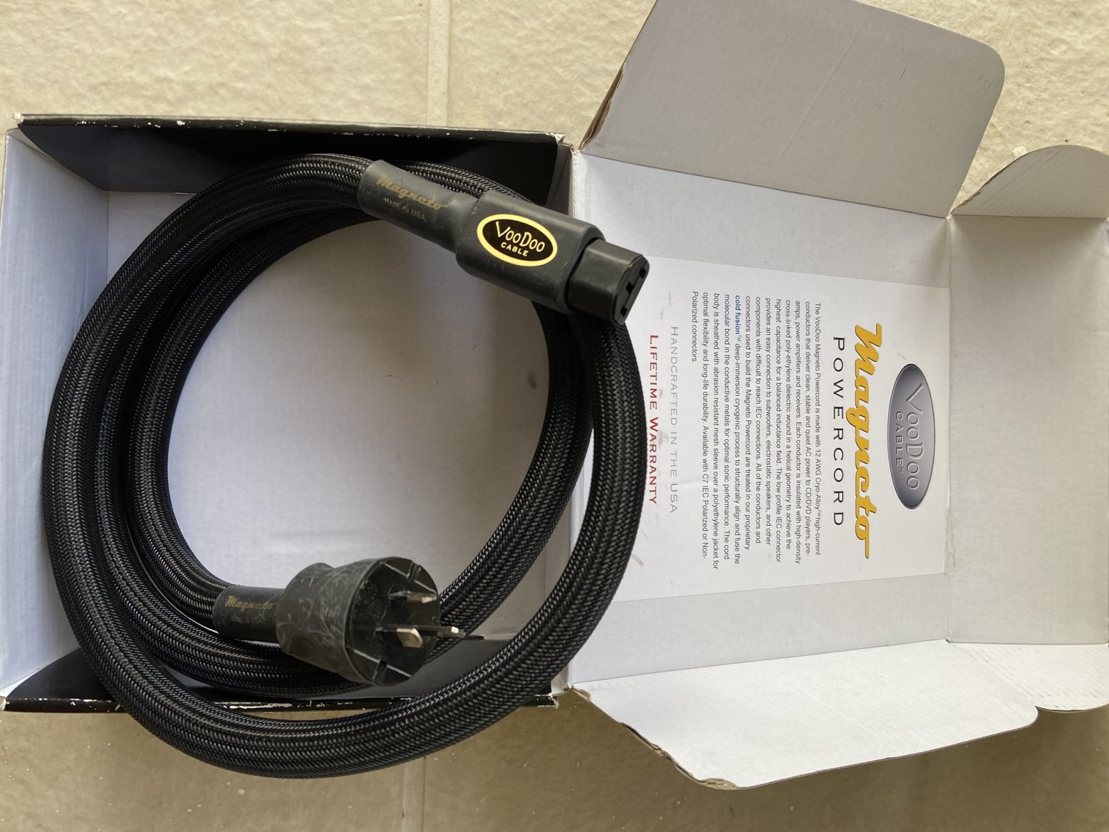 SOLD: FS: Voodoo Magneto power cable |﻿ Stereo, Home Cinema, Headphones ...