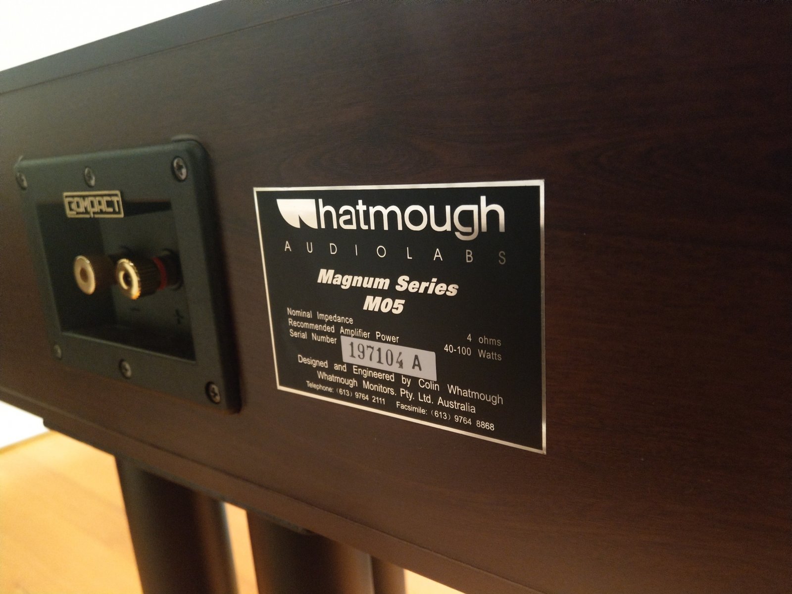 SOLD: FS: Whatmough Centre Speaker - M05 Magnum series - Hi-Fi and Cinema Cables & Accessories ...