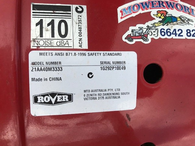 SOLD: FS: Rover Rear CRT Tiller 40M3 - Classifieds - All Other ...