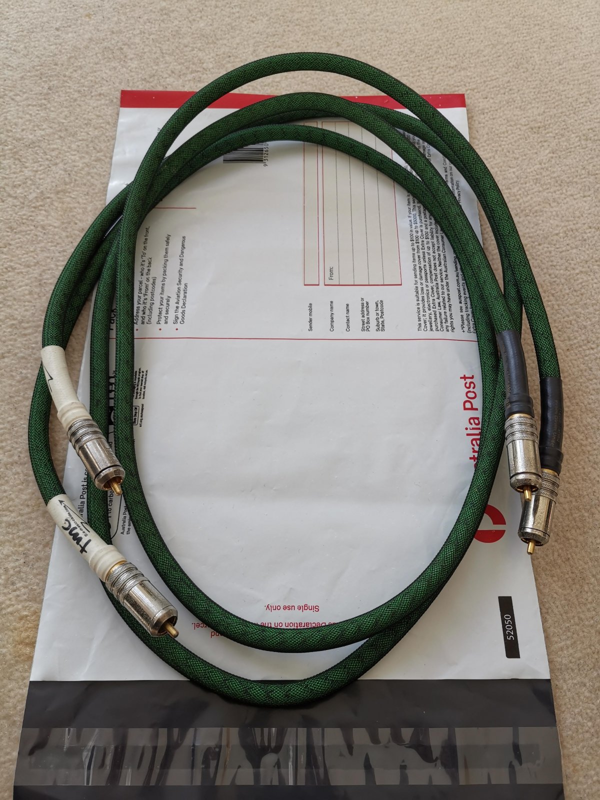 SOLD: FS: The Music Cable While Label Interconnect 1.5 Metre |﻿ Stereo ...