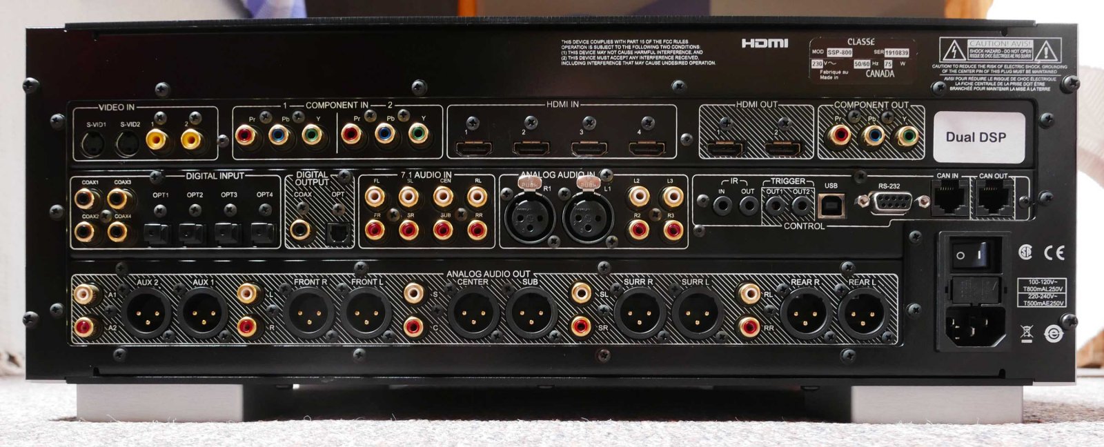 SOLD: FS: Classe SSP-800 7 Channel Preamp / Processor HIgh End - Hi-Fi ...