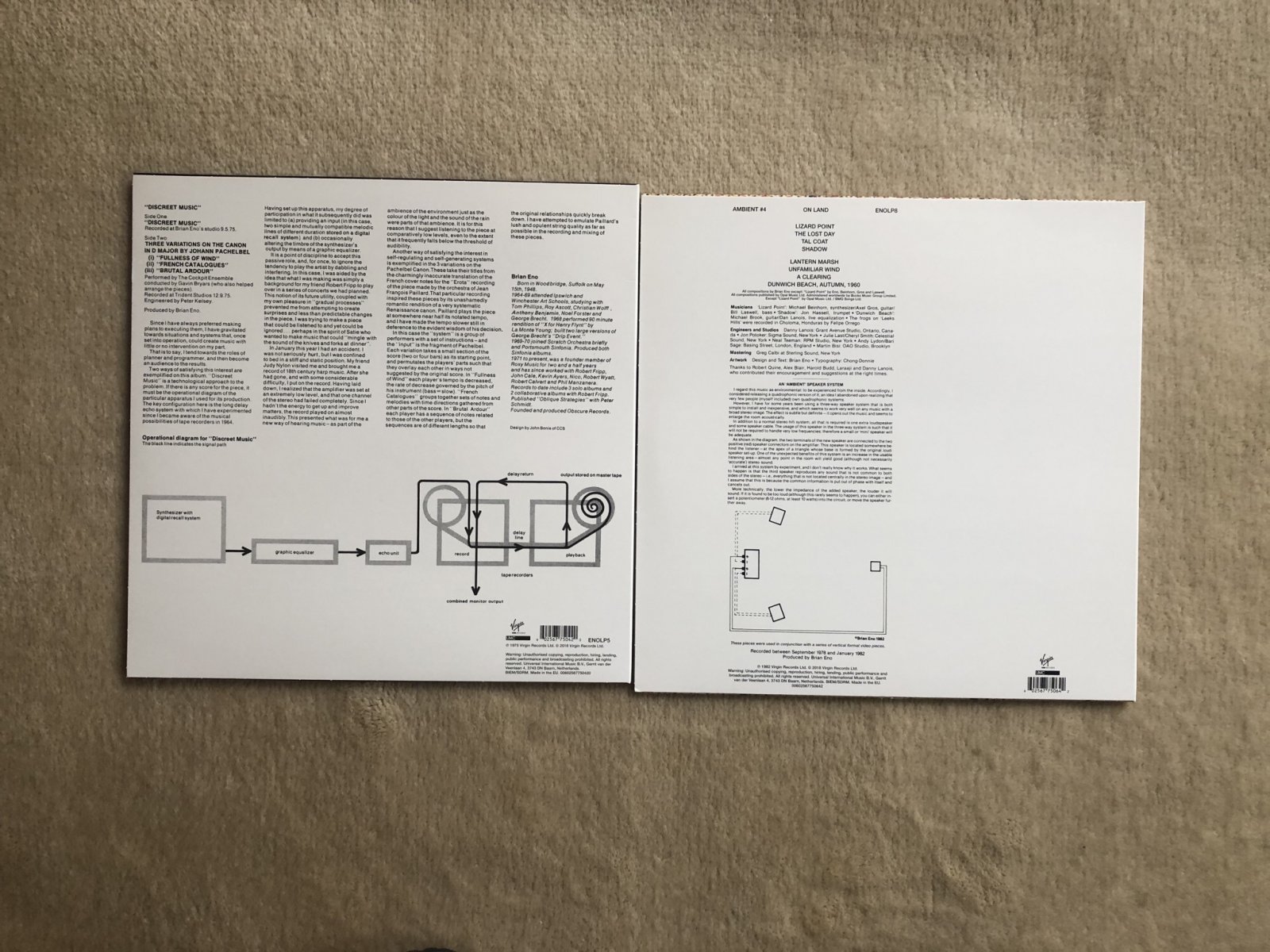 SOLD: FS: Brian Eno Vinyl - reissues - Vinyl, CD, and Blu-ray ...