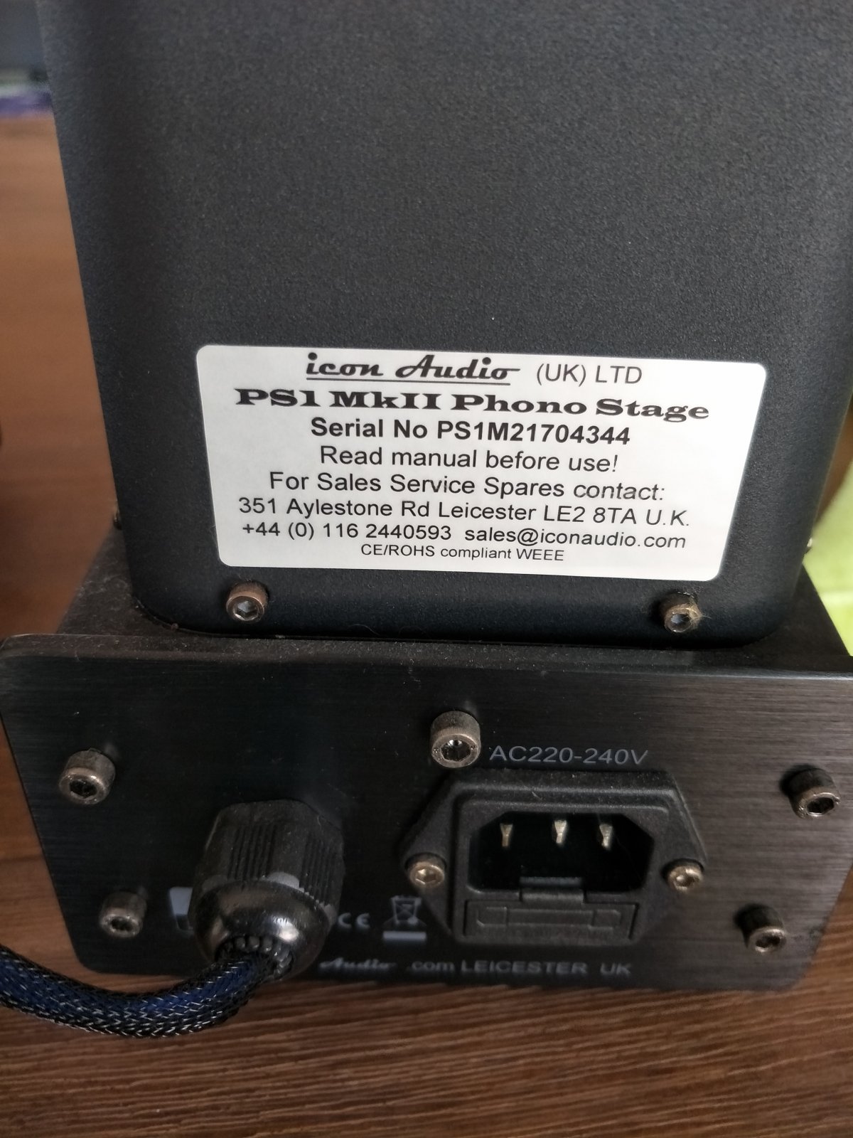 SOLD; Icon Audio PS1 Signature valve MC / MM phono preamplifier ...