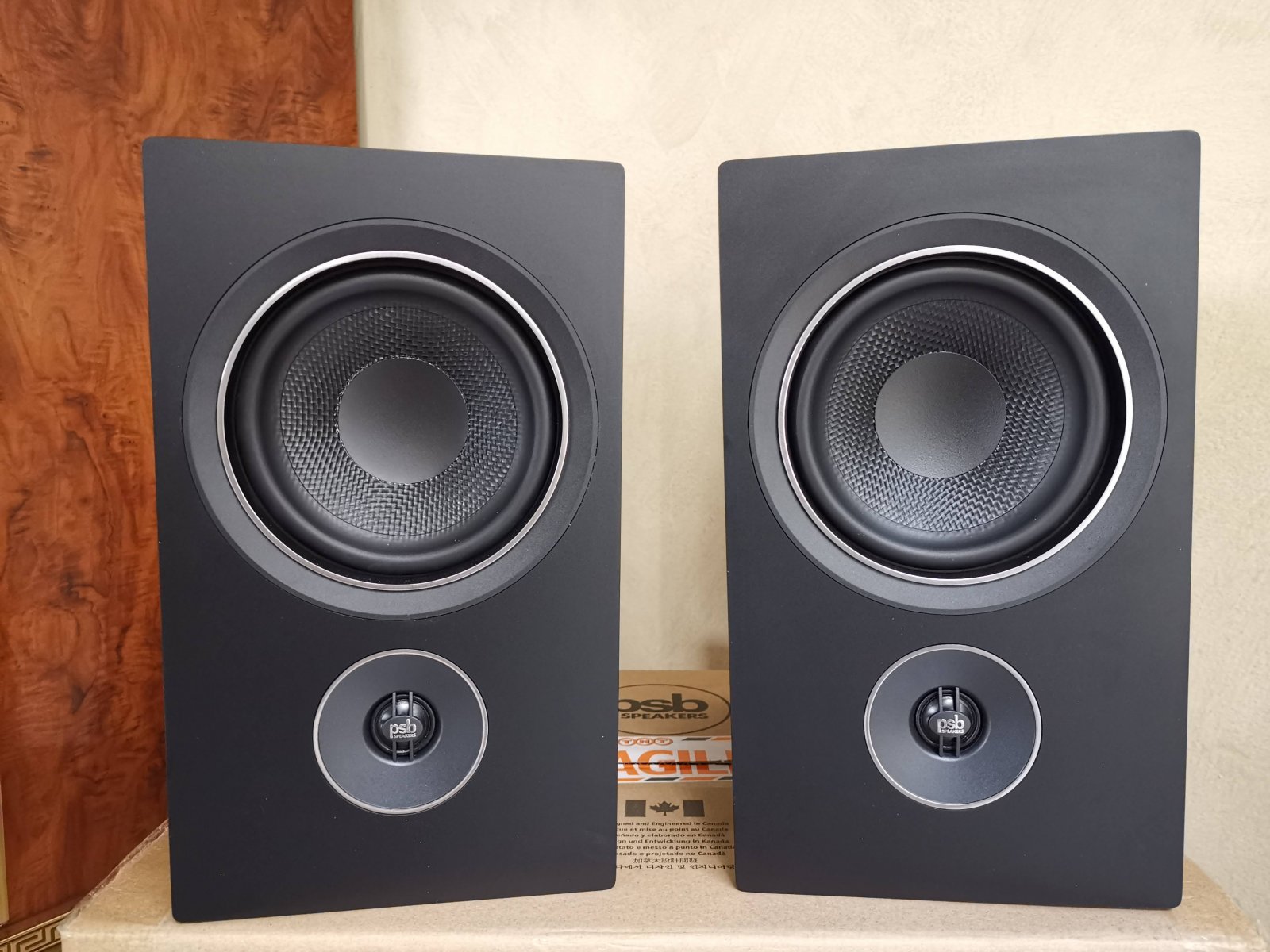 FS: PSB Alpha P5 Bookshelf Speakers Walnut (2 Months Old) |﻿ Stereo ...