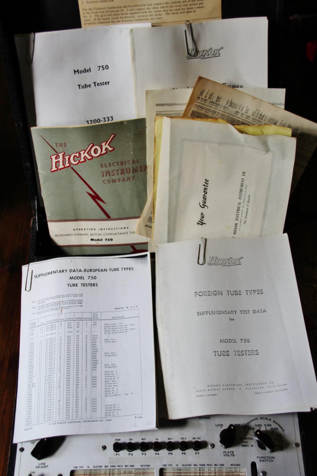 WITHDRAWN: FS: Hickok 750 tube tester |﻿ Stereo, Home Cinema ...