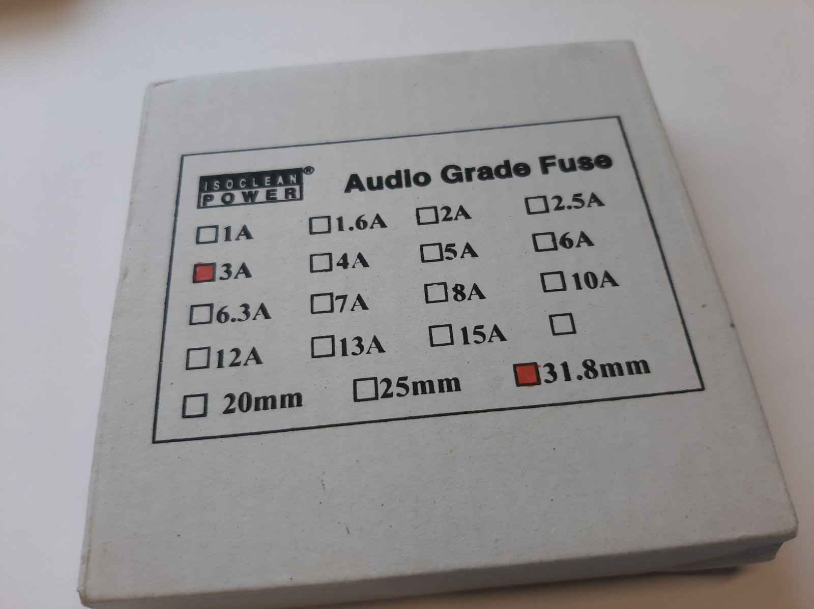 FS: Isoclean Audio Grade Fuse - 3.15A Slow Blow 6 x 31.8mm - Stereo ...