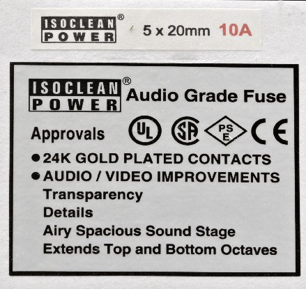 SOLD: FS: Set of ISOCLEAN Gold Audio Grade Fuses 5X20mm new |﻿ Stereo ...