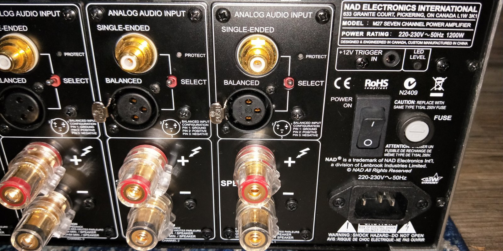 SOLD: NAD M27 Master Series 7 channel Power Amplifier |﻿ Hi-Fi and ...