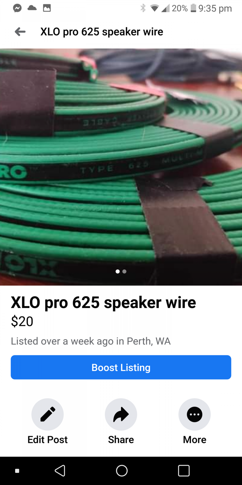 XLO pro 625 speaker cable - Power, Cables & Electronics - StereoNET