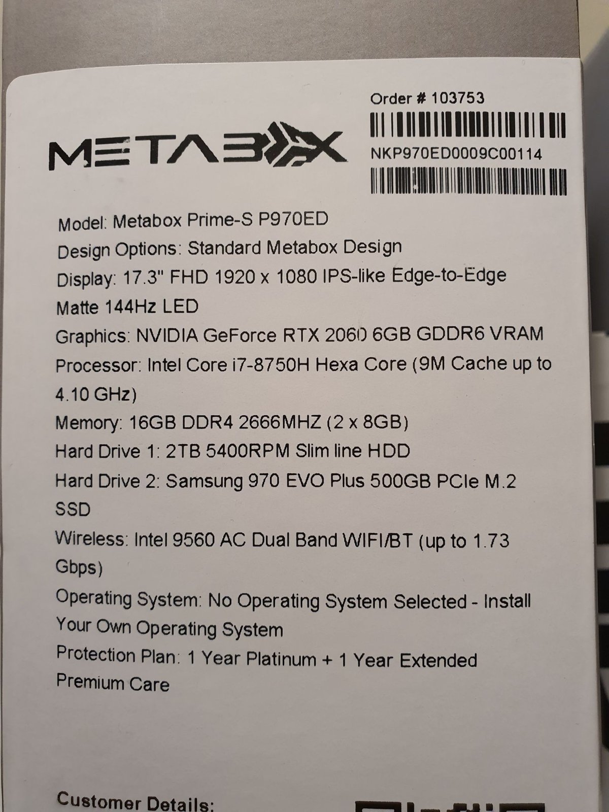 FS: Metabox Prime-S P970ED Laptop - Classifieds - All Other - StereoNET