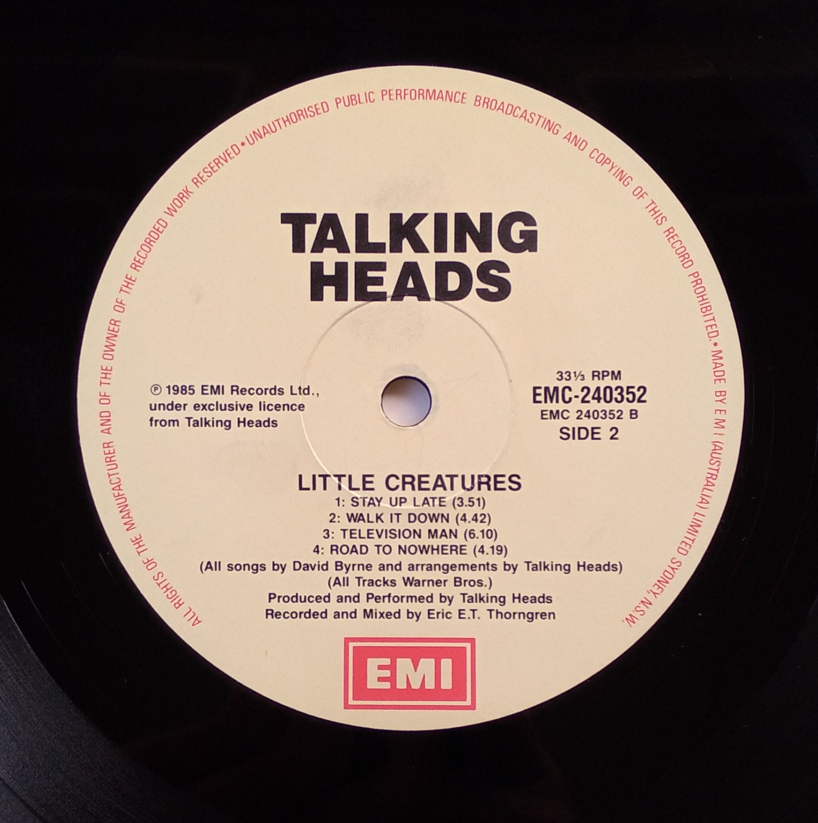 SOLD: FS: Talking Heads - Little Creatures LP - Vinyl, CD, and Blu-ray ...