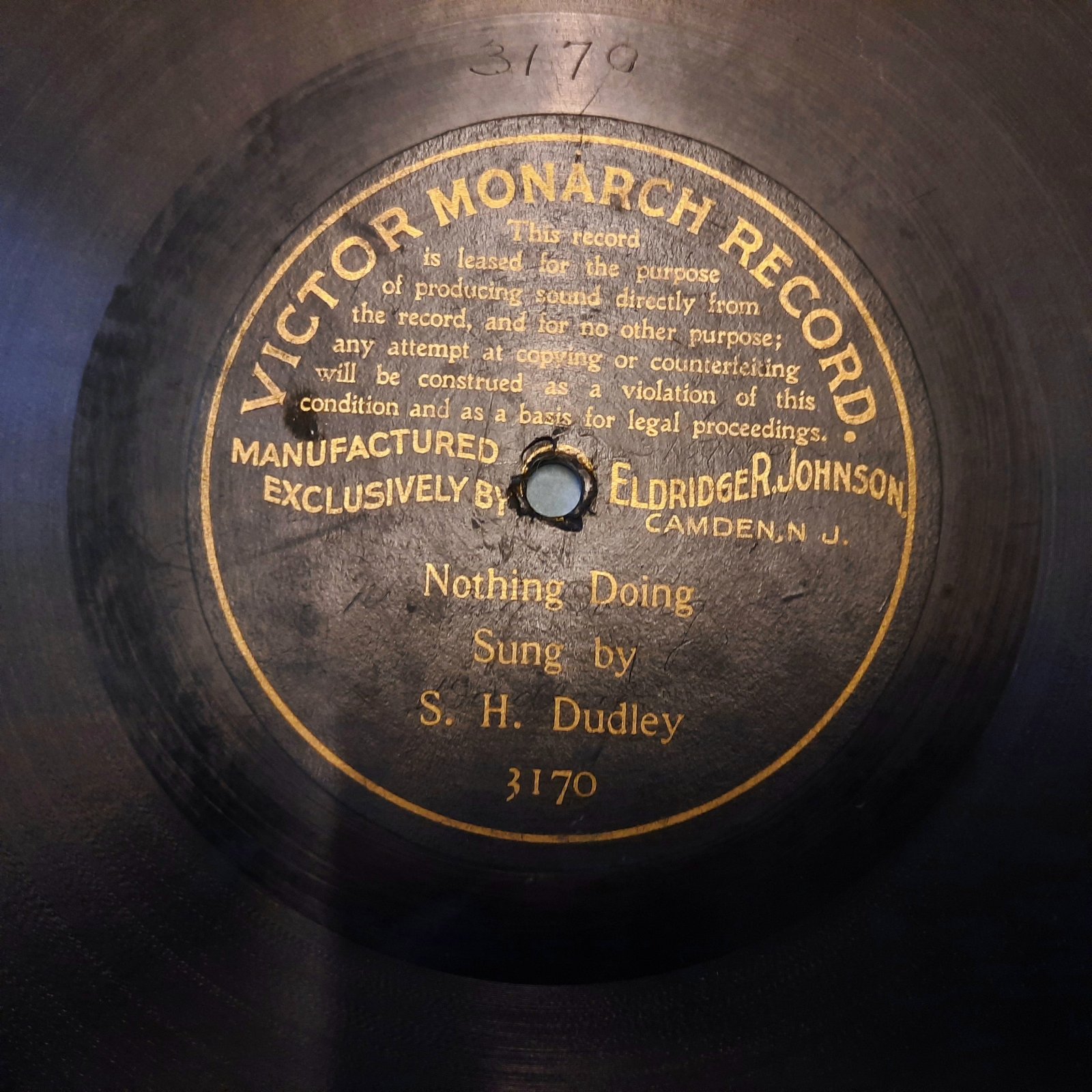 single sided shellac recording from 1909 - Turntables, Record Players ...