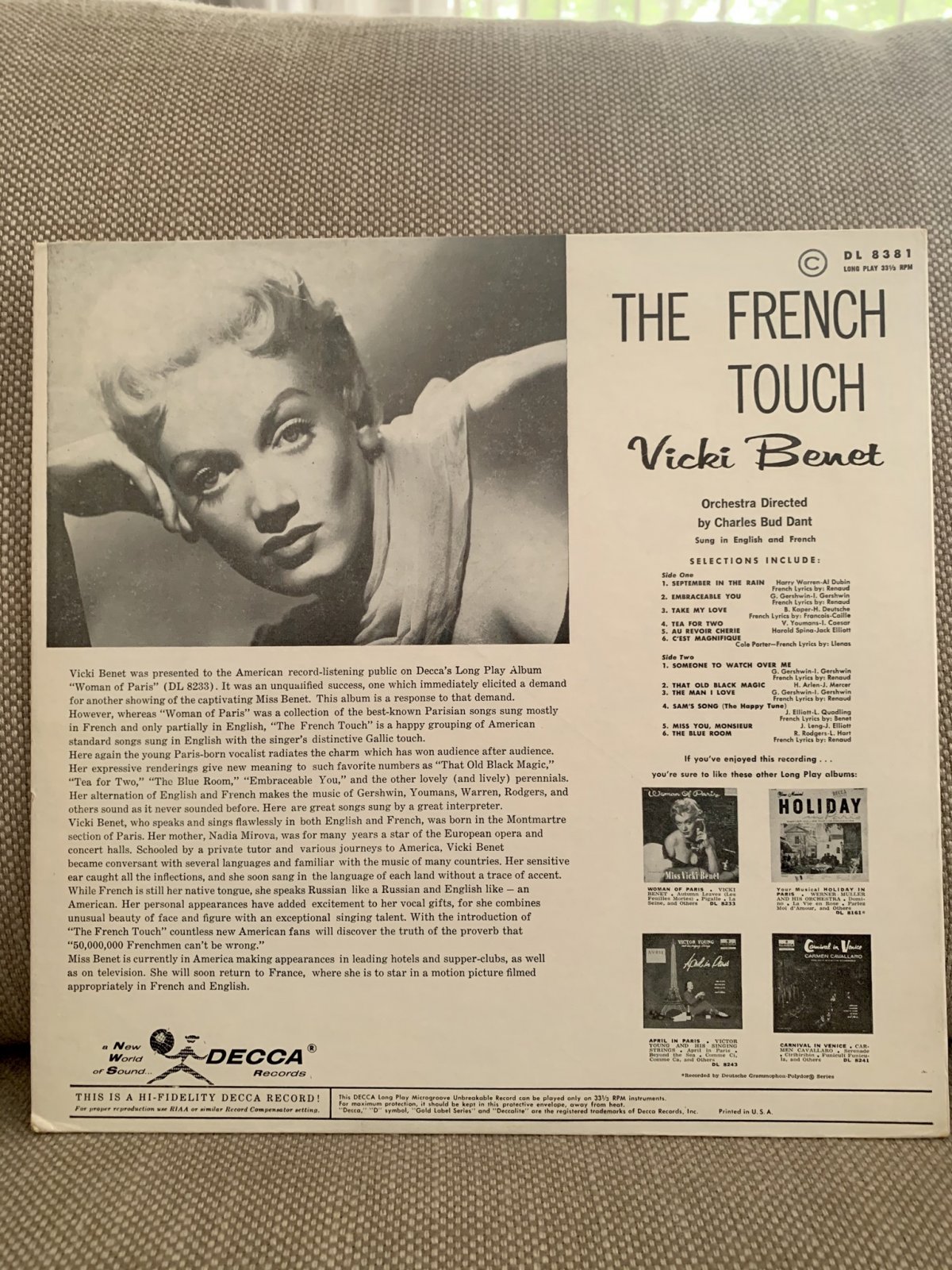 SOLD: FS: Vicki Benet (2 albums) Vinyl - Vinyl, CD, and Blu-ray - StereoNET