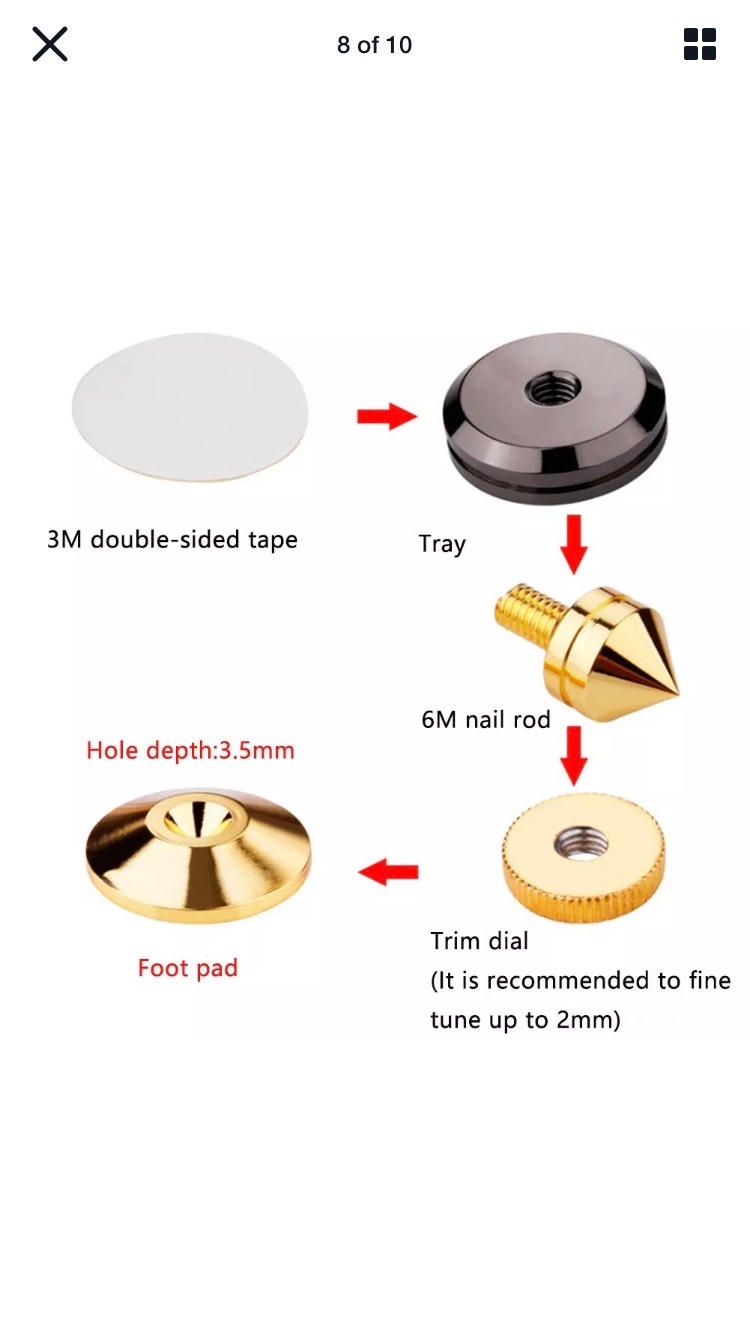 FS: Hi-Fi Isolation Feet - Stereo, Home Cinema, Headphones Components ...