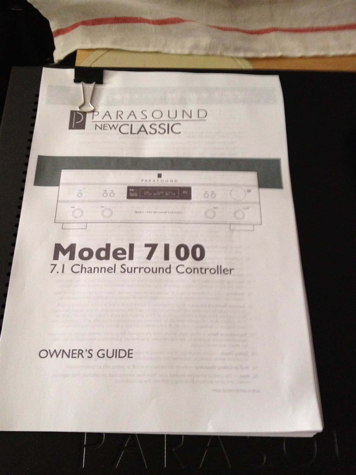 SOLD: PARASOUND 7100 7.1 Surround PRE-AMP -REDUCED - Stereo, Home ...