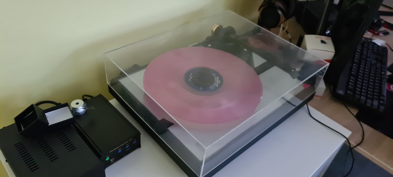 SOLD: Pink triangle pt01 anniversary upgraded turntable - Stereo, Home ...