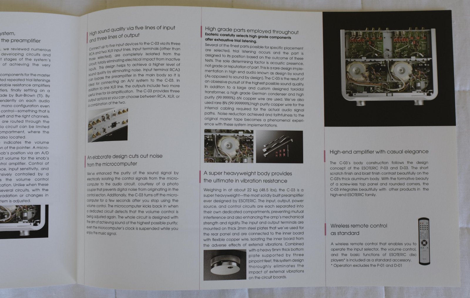 ESOTERIC Japan brochure collection |﻿ Hi-Fi and Cinema Cables & Accessories