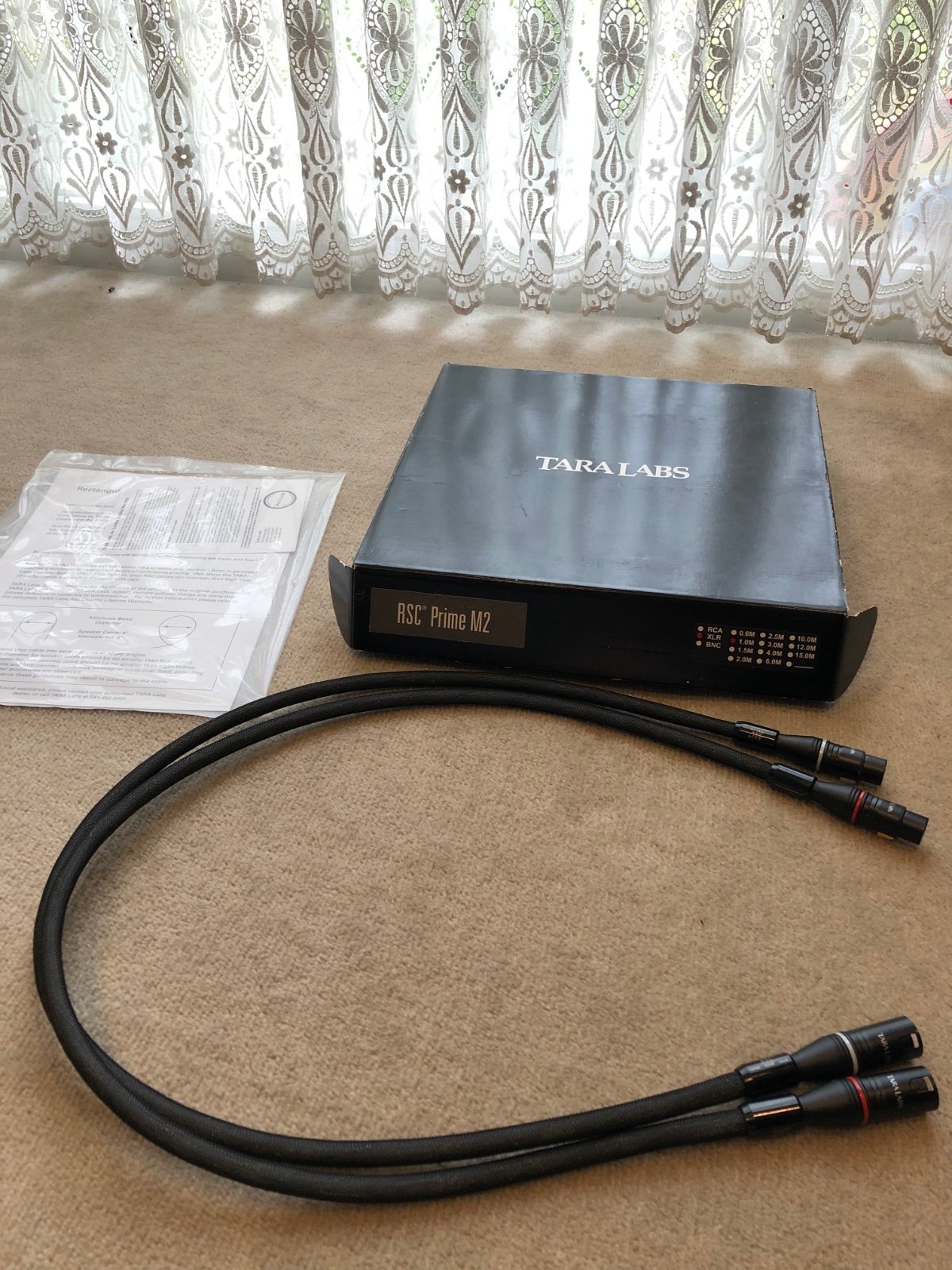 FS: Tara Labs RSC Prime M2 Balanced Interconnects (1m) - Hi-Fi and ...
