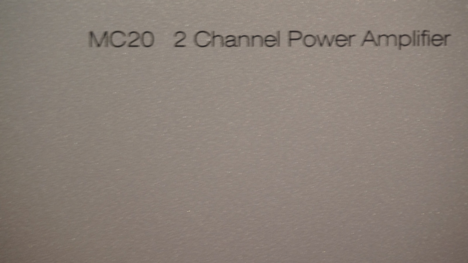 SOLD: FS: Halcro logic MC20 power amplifier - Stereo, Home Cinema ...