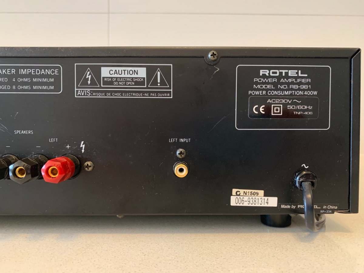 Rotel RB-981 Power Amplifier - Stereo, Home Cinema, Headphones ...