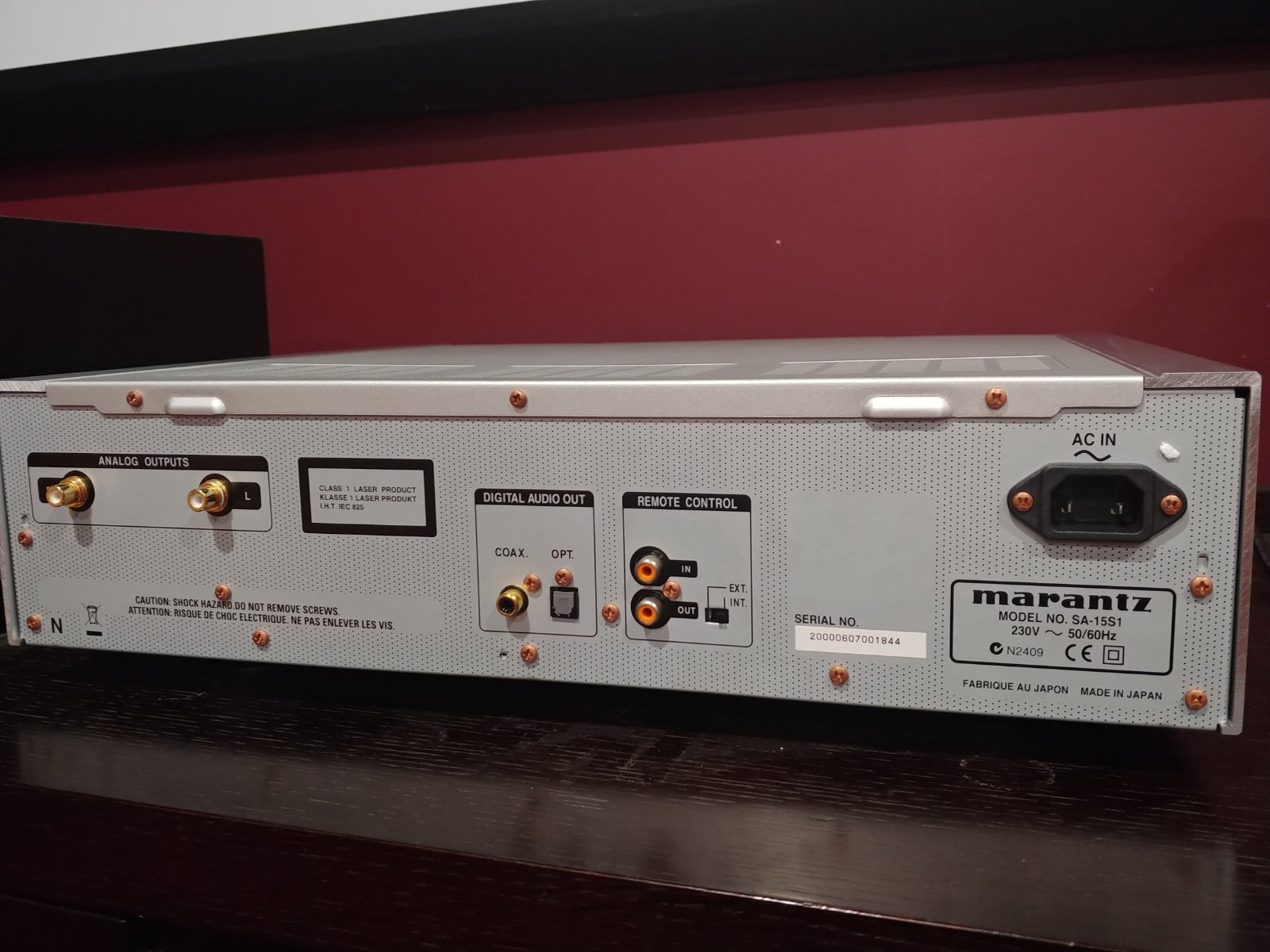 FS: Marantz SA 15S1 SACD High end Player Minty with original boxes ...