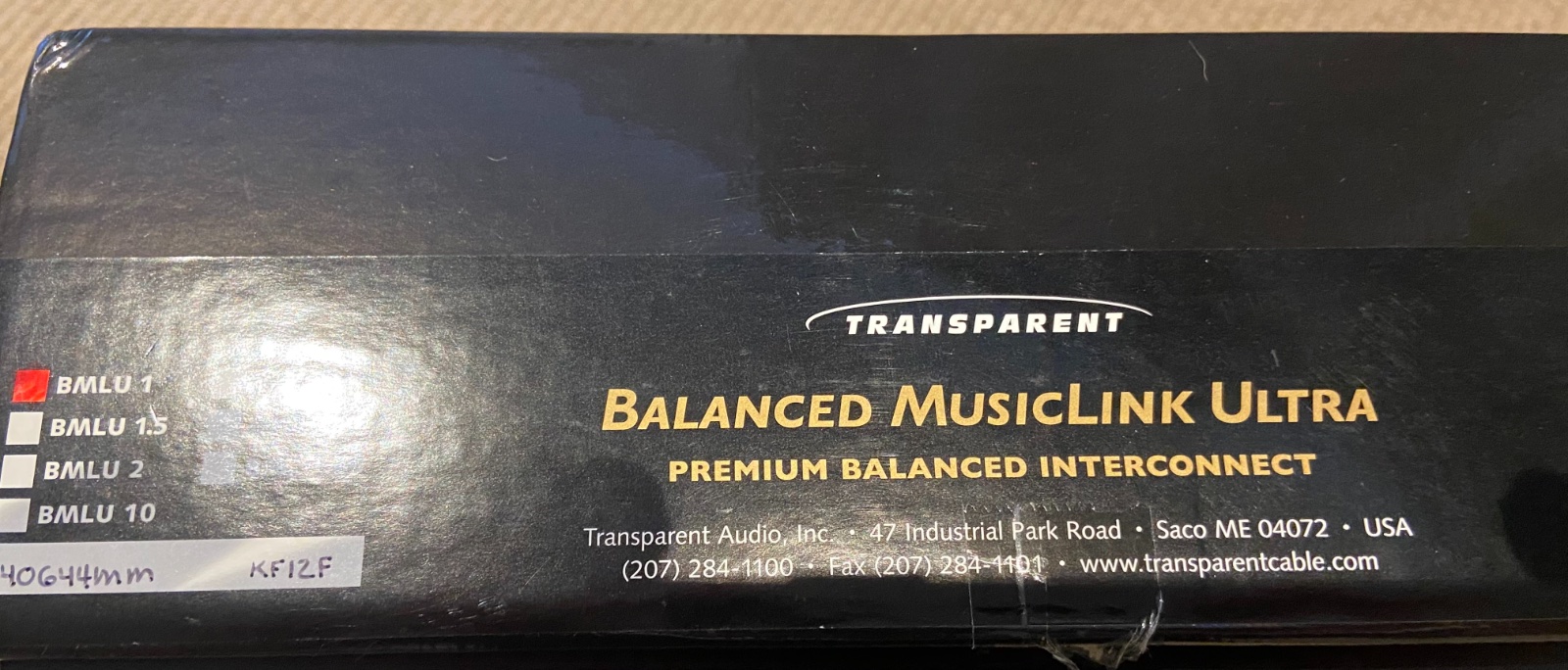 FS: Transparent Audio Musiclink Ultra MM Balanced XLR Interconnects 1 metre |﻿ Hi-Fi and Cinema ...
