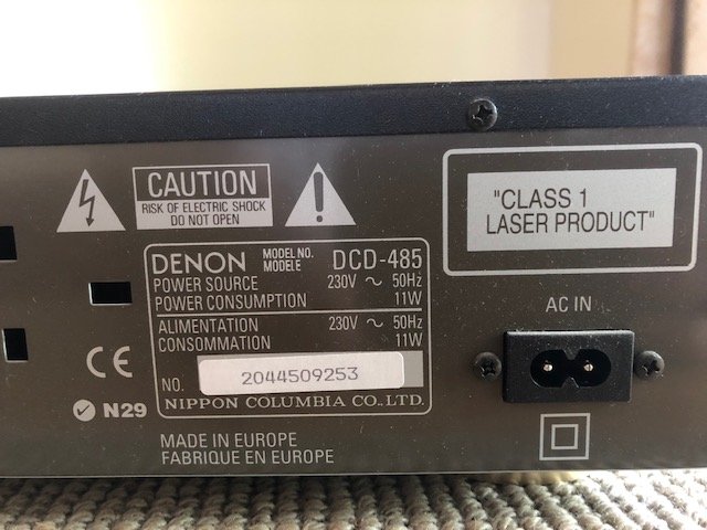 SOLD: Denon DCD 485 CD Player , Denon DVD 1920 SACD/DVD Player, Denon AVR 1905 AV Receiver, Pair ...