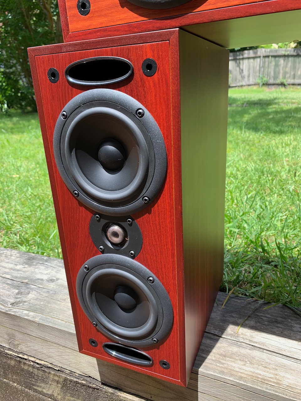 FS: Krix Acoustix Mk1 & Graphix Mk1 L+C+R Speakers in Atlantic Jarrah ...