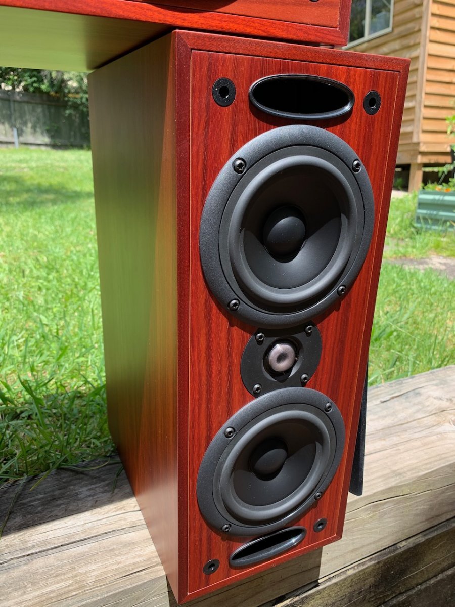 FS: Krix Acoustix Mk1 & Graphix Mk1 L+C+R Speakers in Atlantic Jarrah ...