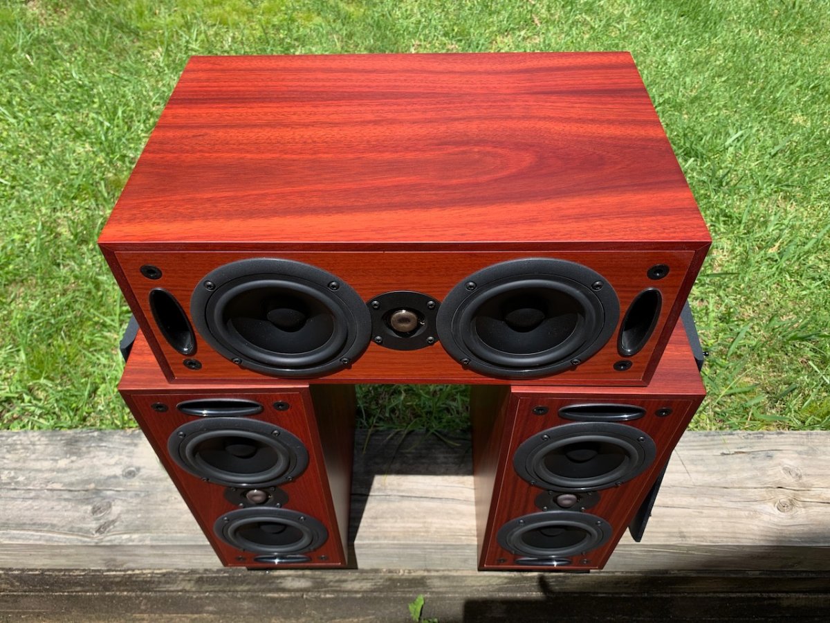 FS: Krix Acoustix Mk1 & Graphix Mk1 L+C+R Speakers in Atlantic Jarrah ...