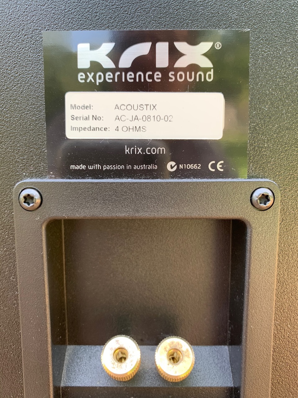 FS: Krix Acoustix Mk1 & Graphix Mk1 L+C+R Speakers in Atlantic Jarrah ...