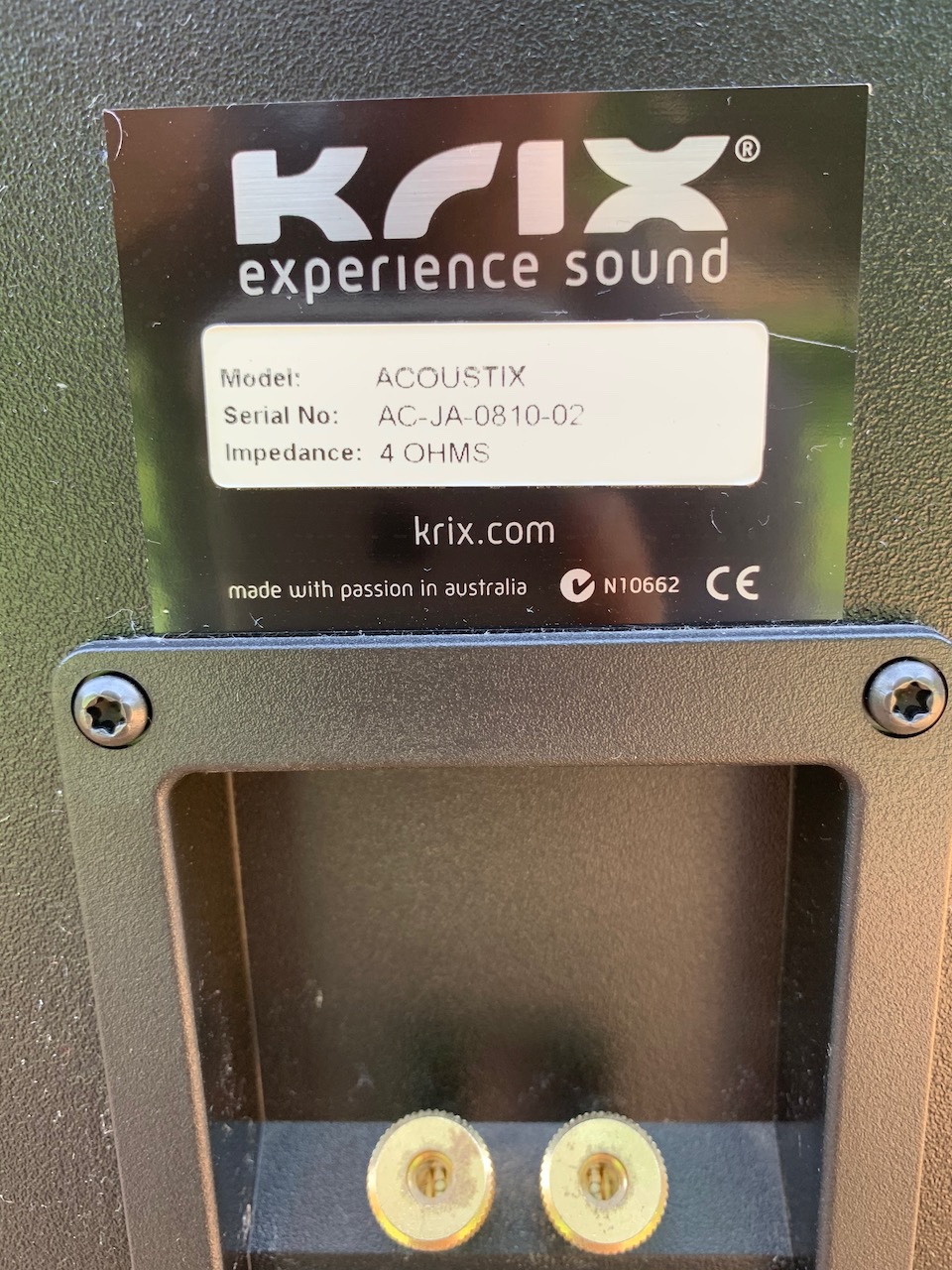 FS: Krix Acoustix Mk1 & Graphix Mk1 L+C+R Speakers in Atlantic Jarrah ...