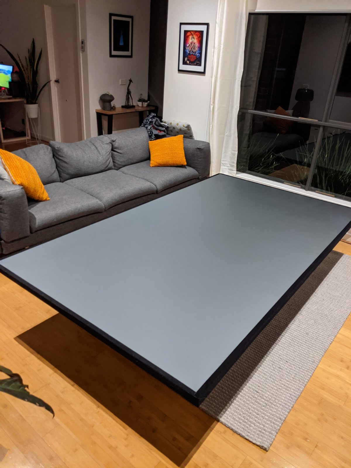 FS: Custom Built 110 inch Fixed Frame Dark Energy ALR projection screen ...