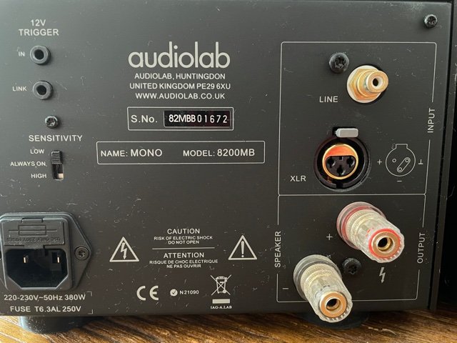 Audiolab 8200MB power amps & 8200CDQ preamp/CD Mint cond. - Stereo ...