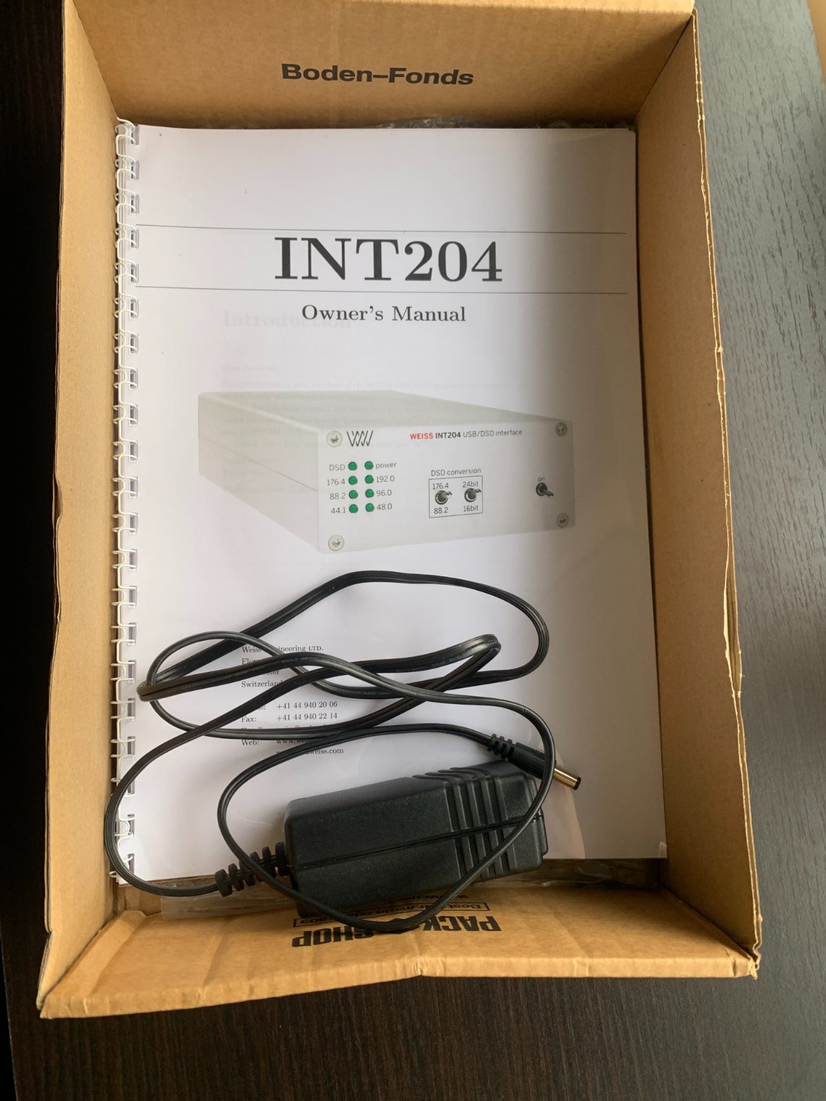 FS: WEISS INT204 usb/dsd interface - Stereo, Home Cinema, Headphones Components - StereoNET