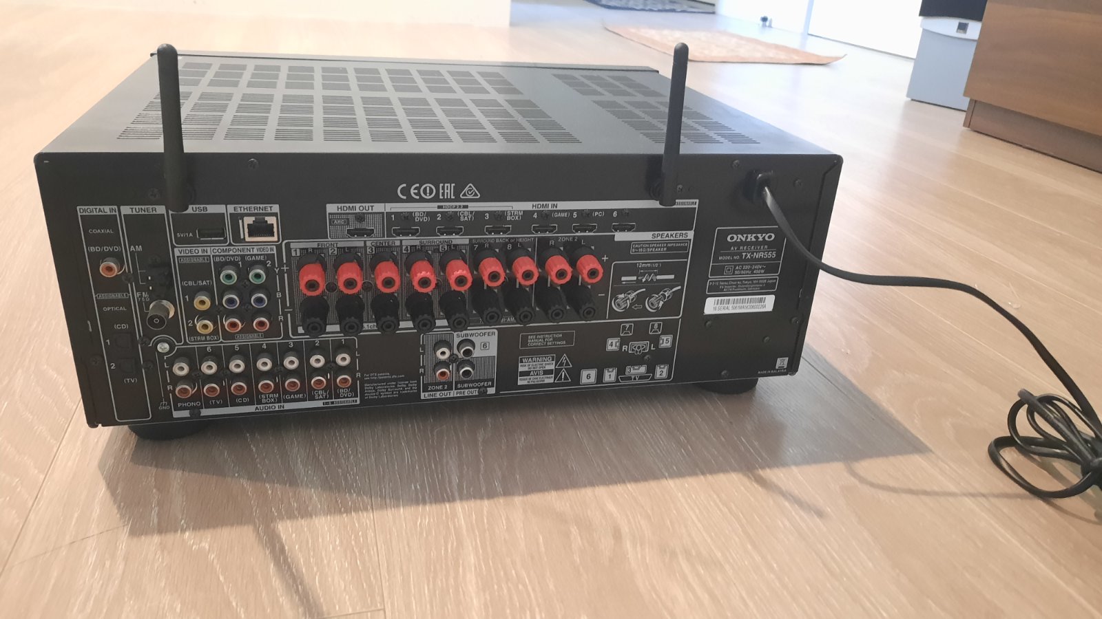 SOLD: FS: Onkyo TX-NR555 7.2 Channel 4K Dolby Atmos Audio-Video ...