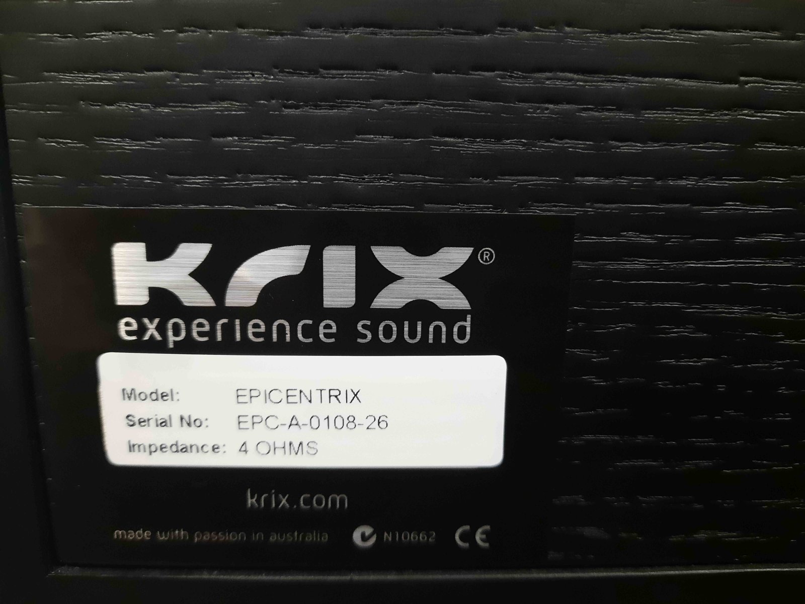 SOLD: Krix Epicentrix Centre Speaker - Stereo, Home Cinema, Headphones ...