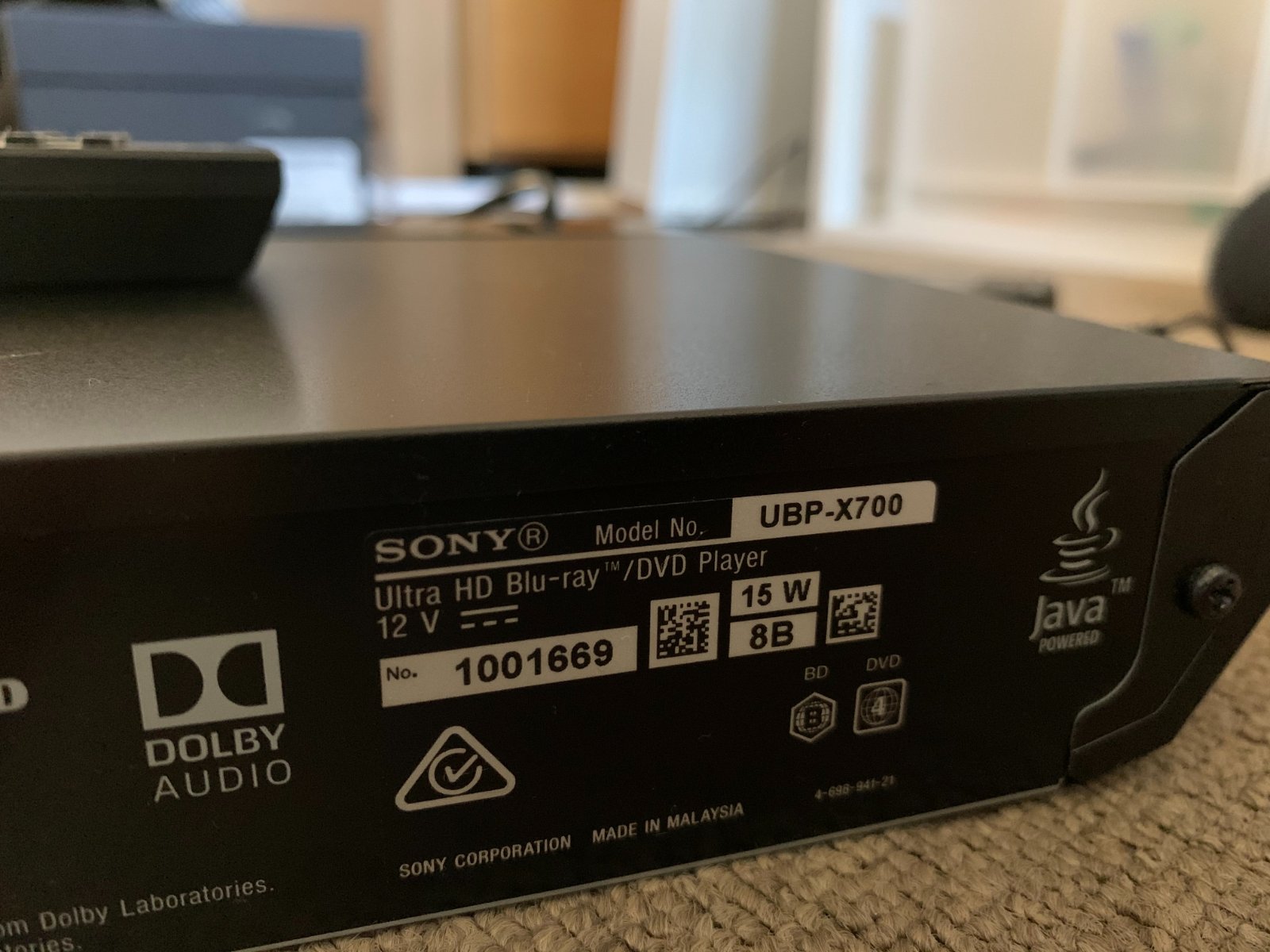 SOLD: FS: Sony UBP-X700 4K Blu-ray Player |﻿ Stereo, Home Cinema ...
