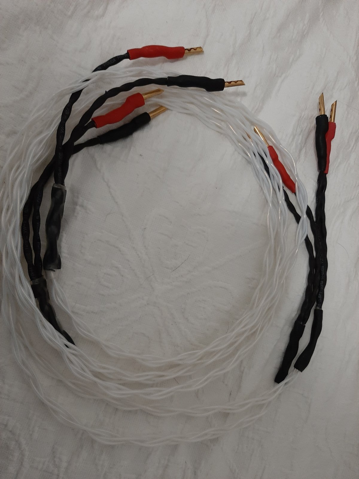 SOLD: FS: Aurealis Audio pure silver solid core speaker cables 1.9m ...