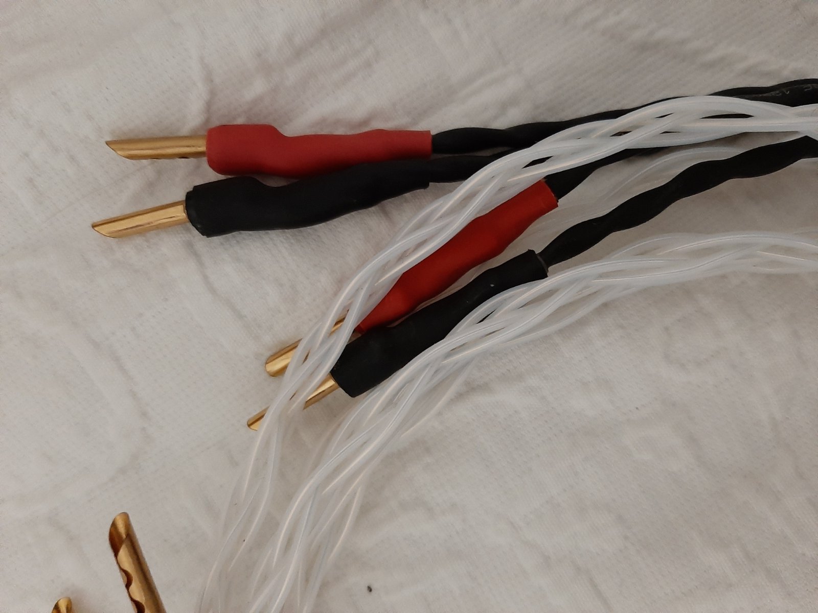 SOLD: FS: Aurealis Audio pure silver solid core speaker cables 1.9m ...