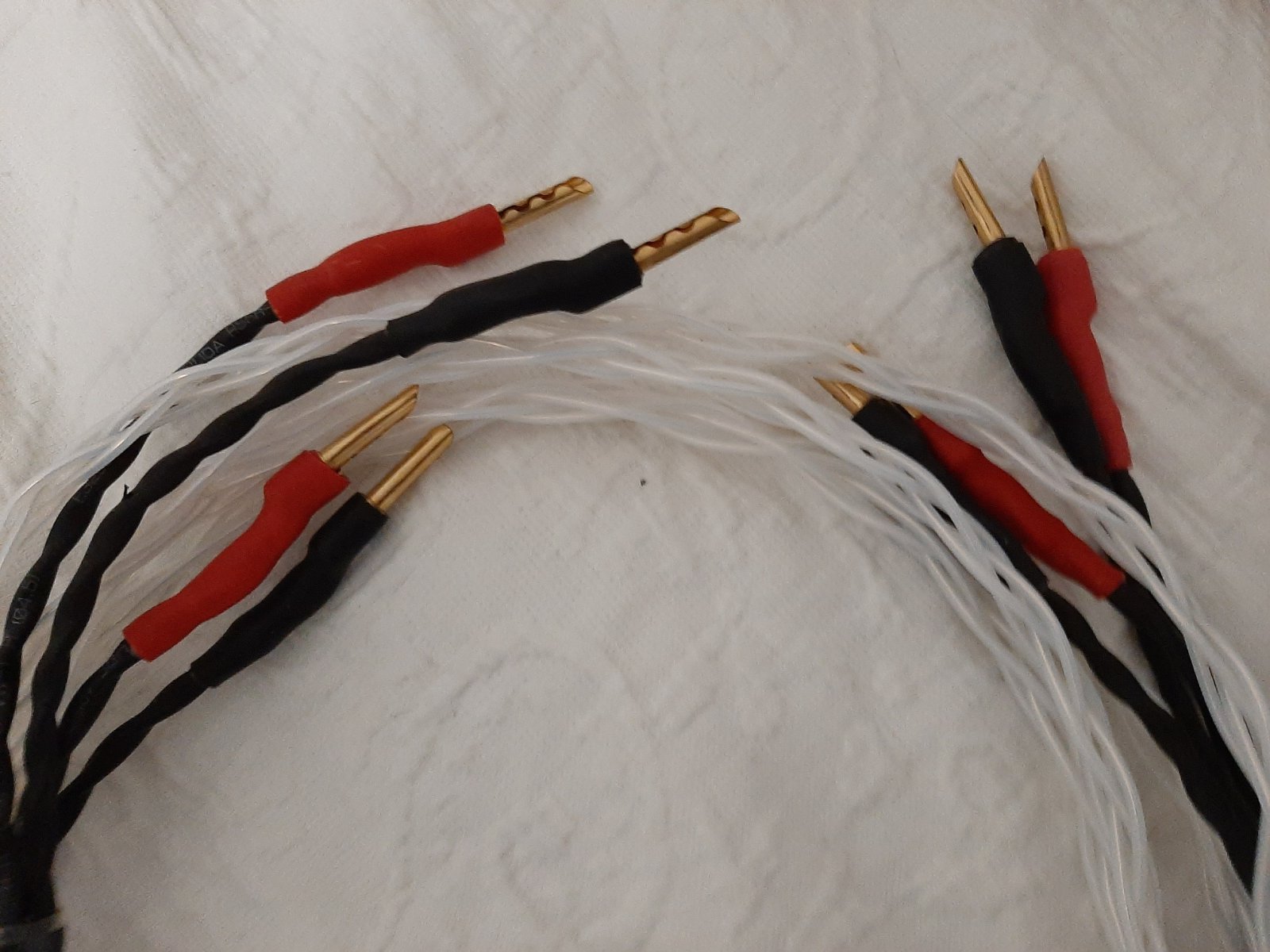 SOLD: FS: Aurealis Audio pure silver solid core speaker cables 1.9m ...