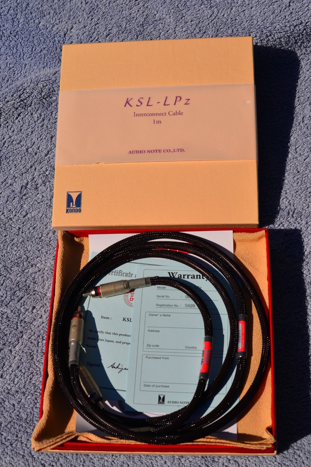 SOLD: Kondo KSL-LPz Silver Interconnects |﻿ Hi-Fi and Cinema Cables ...