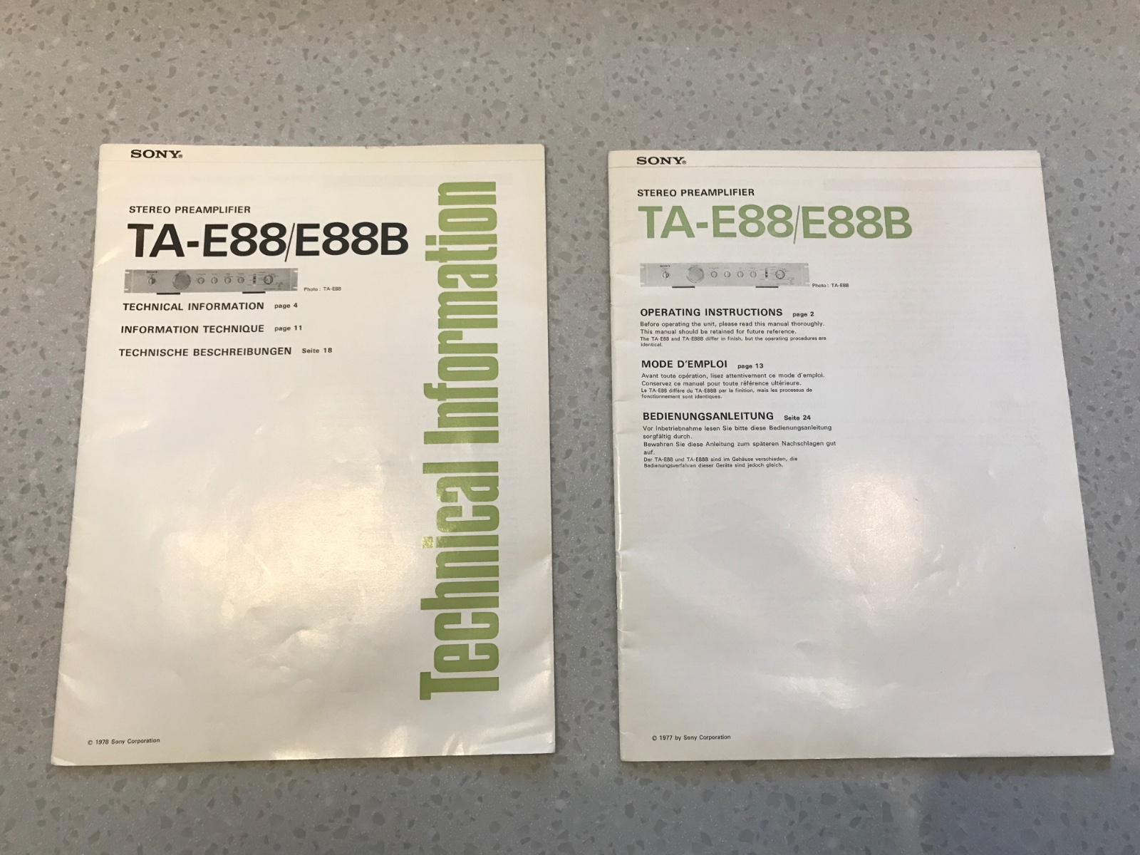 FS: Sony TA-E88 Preamplifier |﻿ Stereo, Home Cinema, Headphones Components